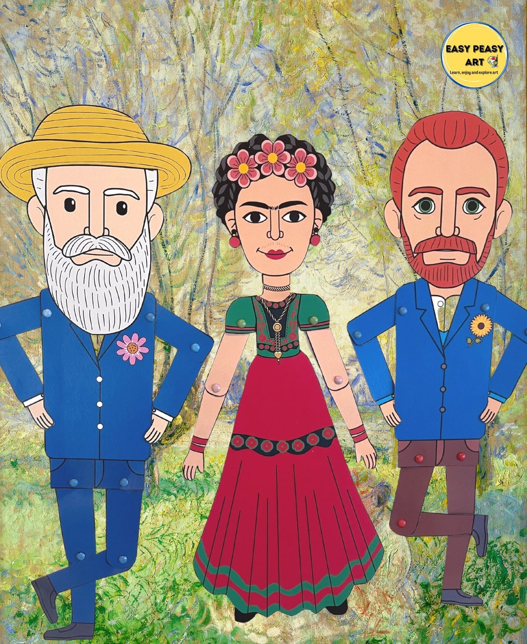 Famous Artists Paper Dolls Printable, Last Minute Christmas Gifts for ...