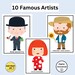 Art Card Printable, Art Class Flash Cards, Famous Artists Craft Cards ...