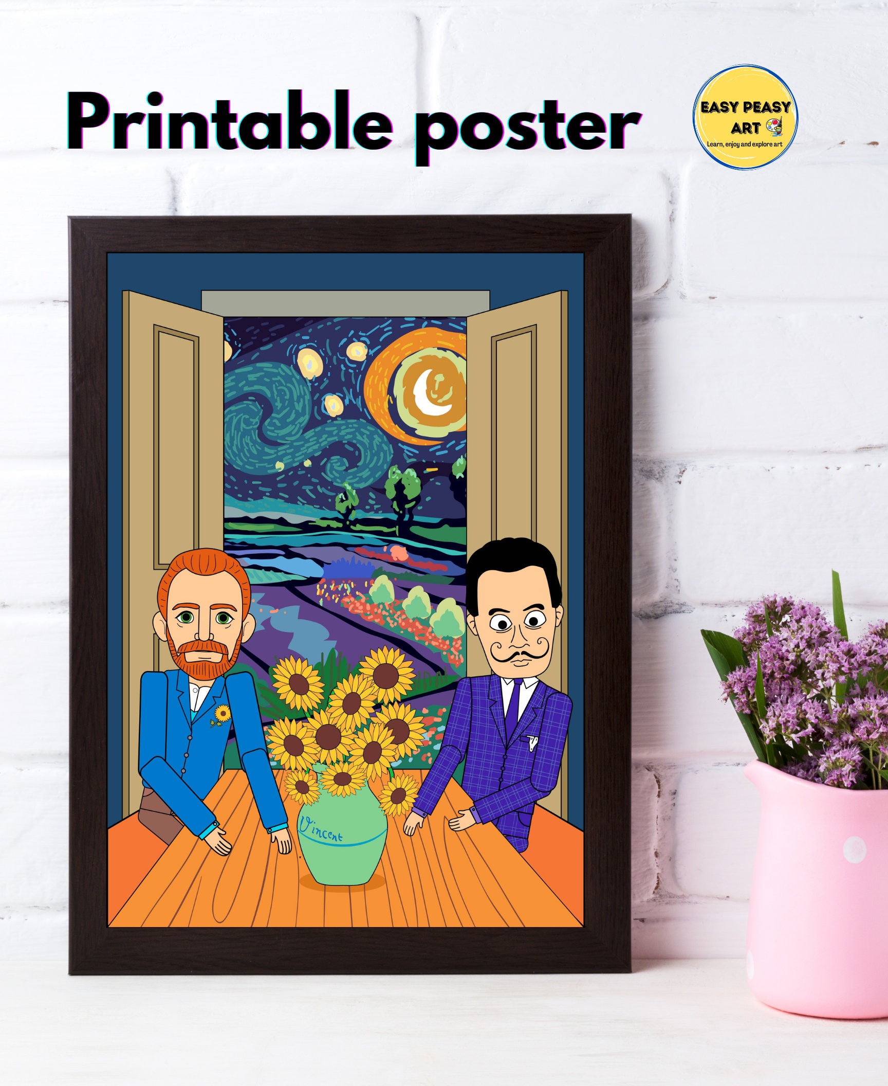 Famous Artists Art Class Decor Van Gogh Art Class Poster - Etsy