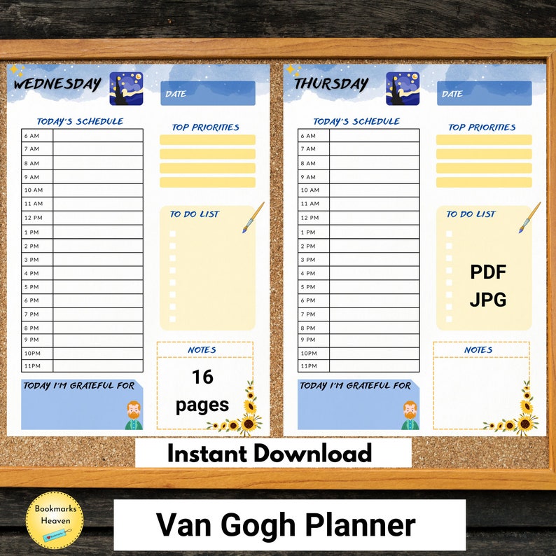 Van Gogh Planner, Vincent Van Gogh, Van Gogh Goodnotes Planner, Van ...