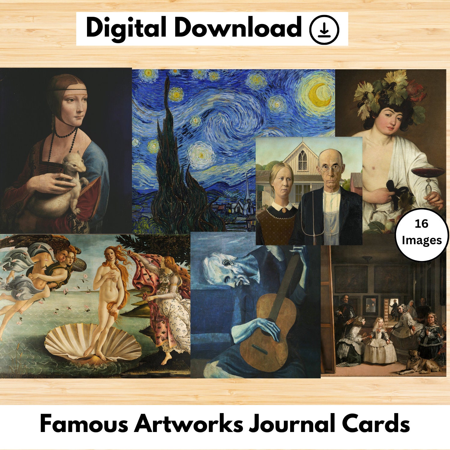 Famous Paintings Flashcards Printable, Famous Artists Prints, Fine Art ...