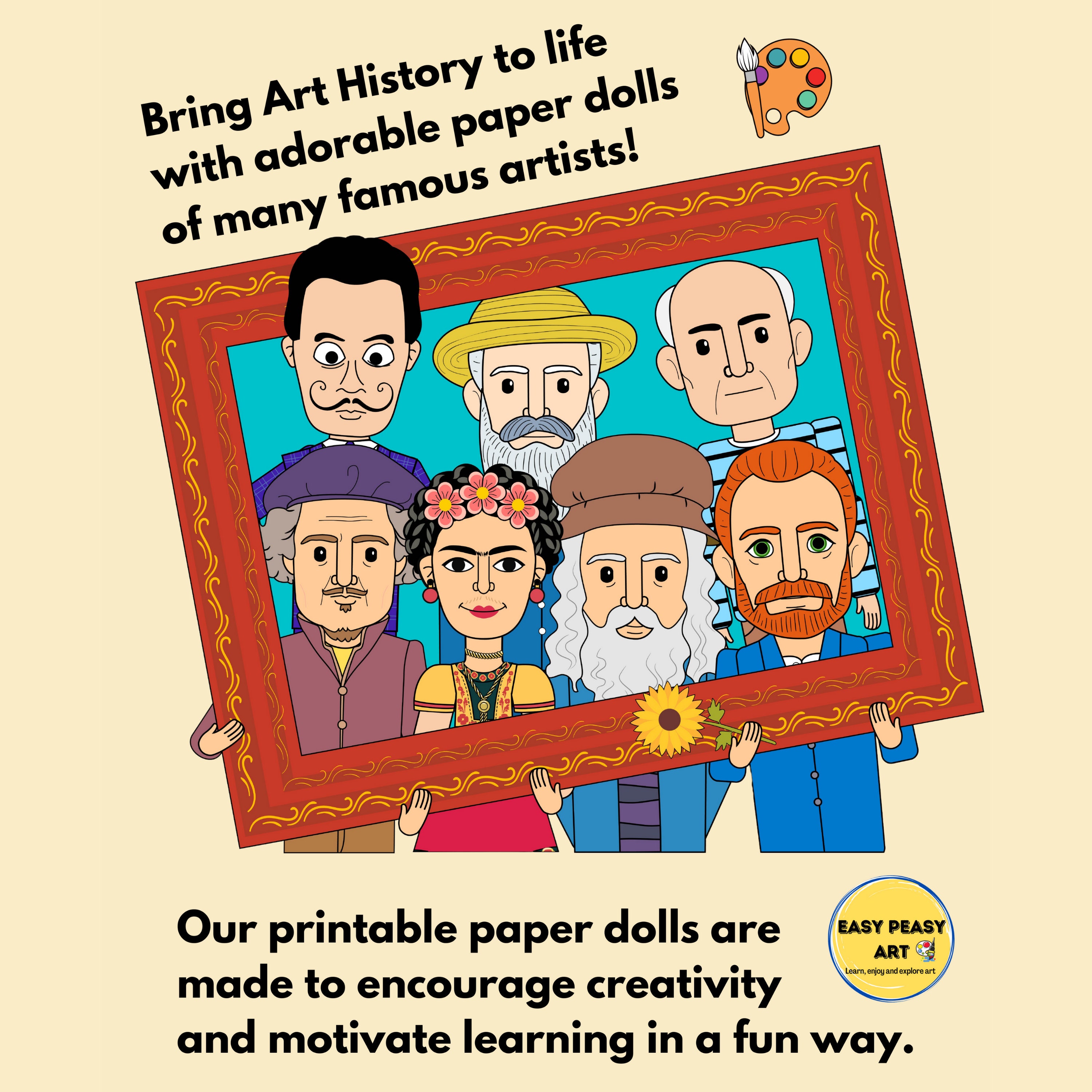 Keith Haring Articulated Doll Printable, Pop Art Artist Paper Puppet ...