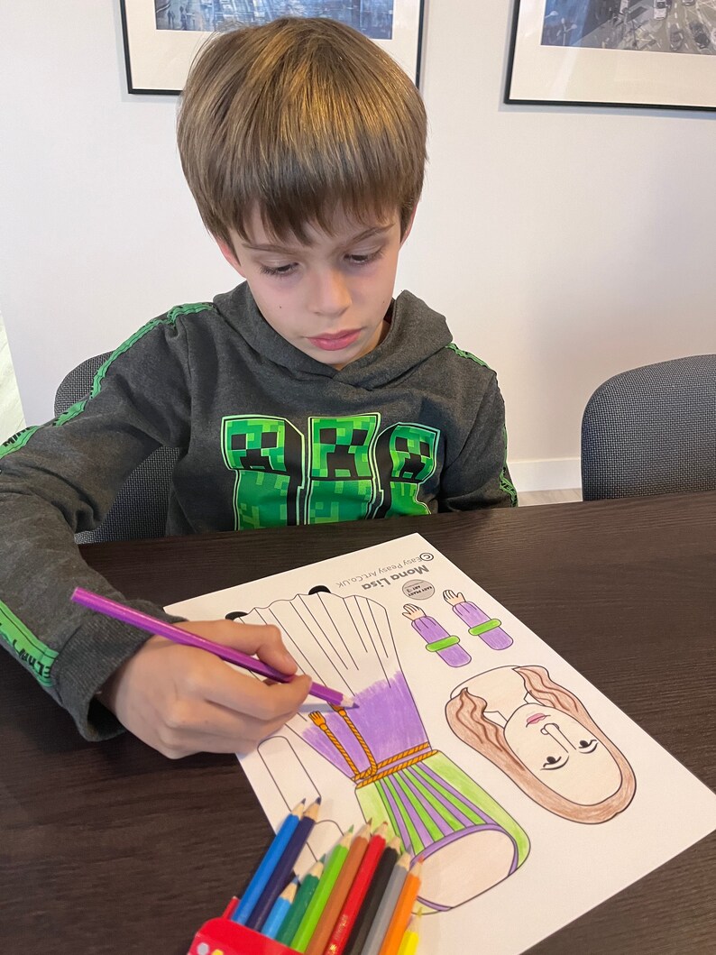 Famous Artists Paper Doll Printable Art History for Kids - Etsy