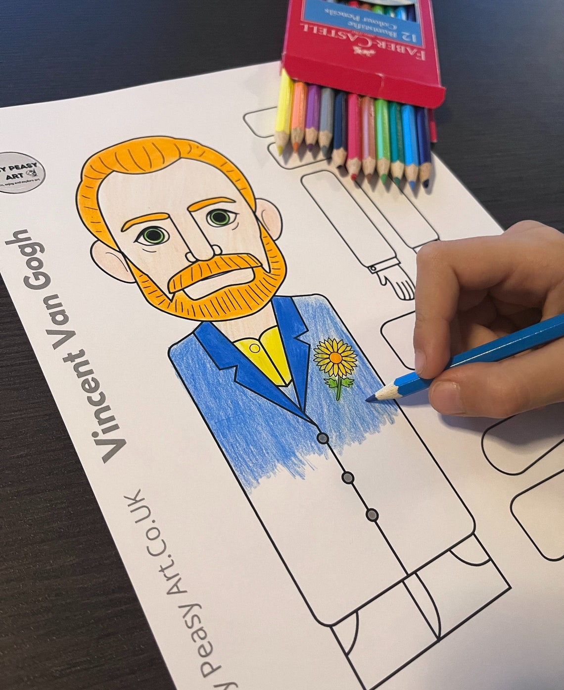 Vincent Van Gogh Paper Doll, Famous Artist Cut Out Doll, Articulated ...