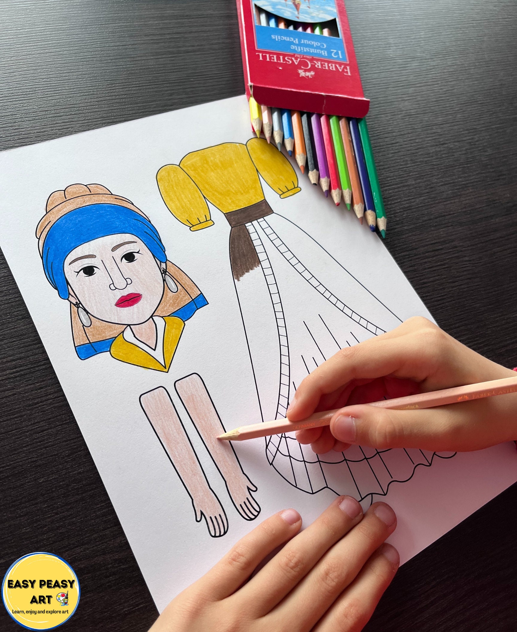 Articulated Art Doll, Girl With a Pearl Earring Paper Doll, Famous ...
