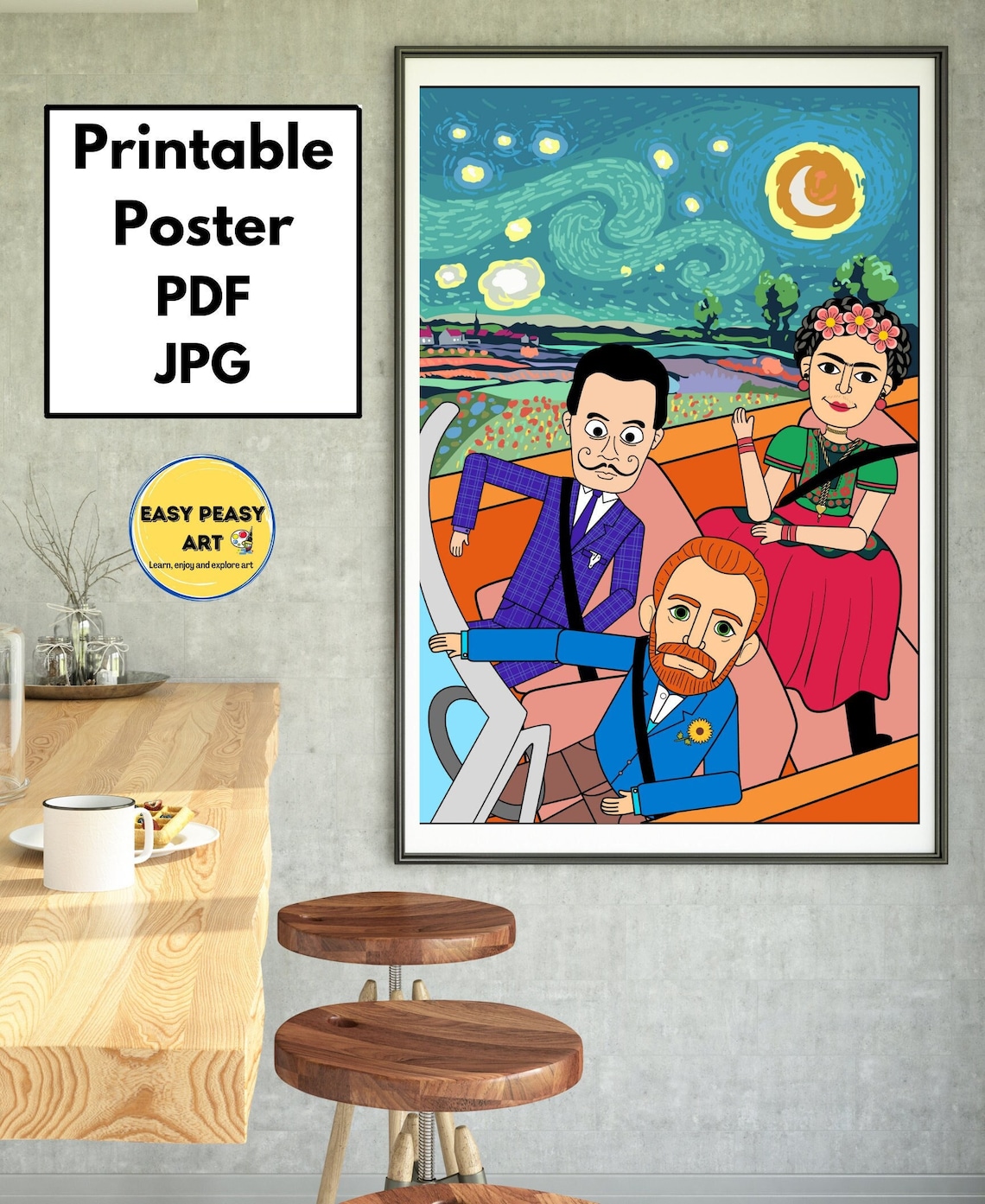 Famous Artists Poster Printable, Art Classroom Decor, Art Teacher Gift ...