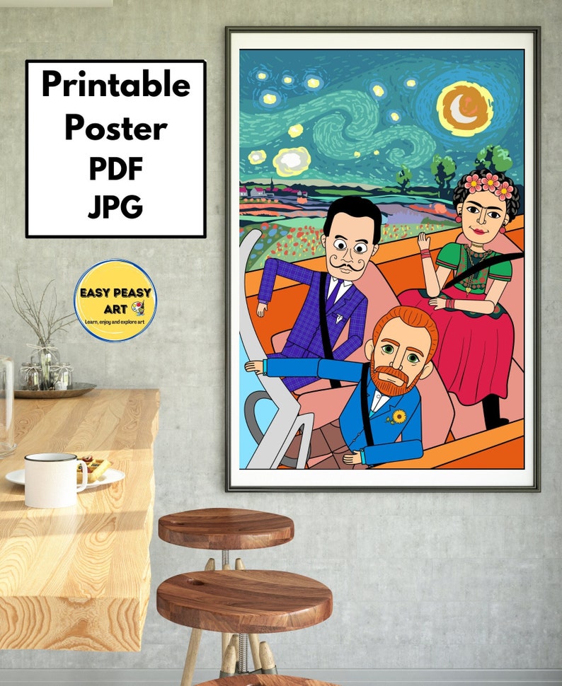 Famous Artists Poster Printable, Art Classroom Decor, Art Teacher Gift ...