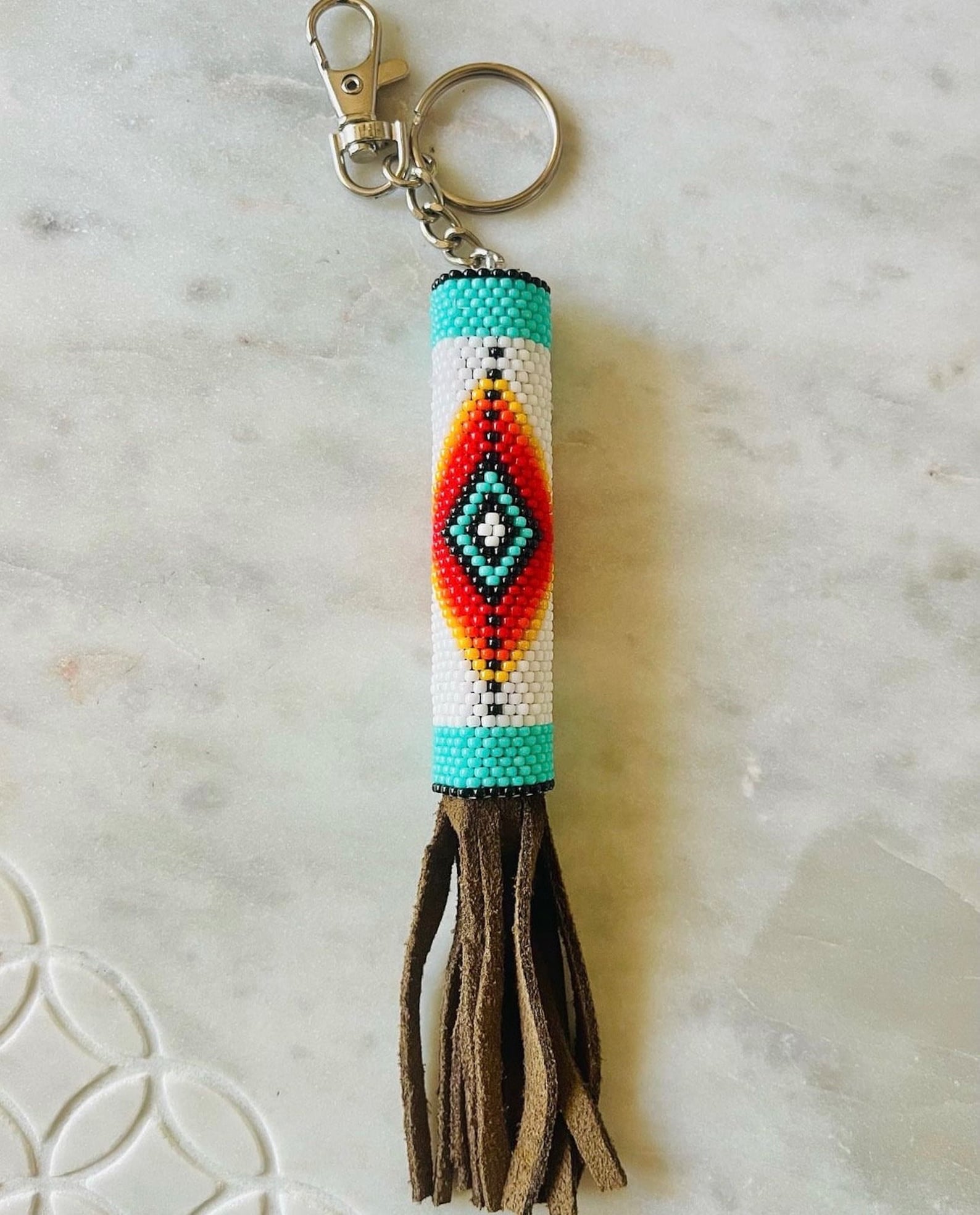 Beaded Native Key Chain - Etsy
