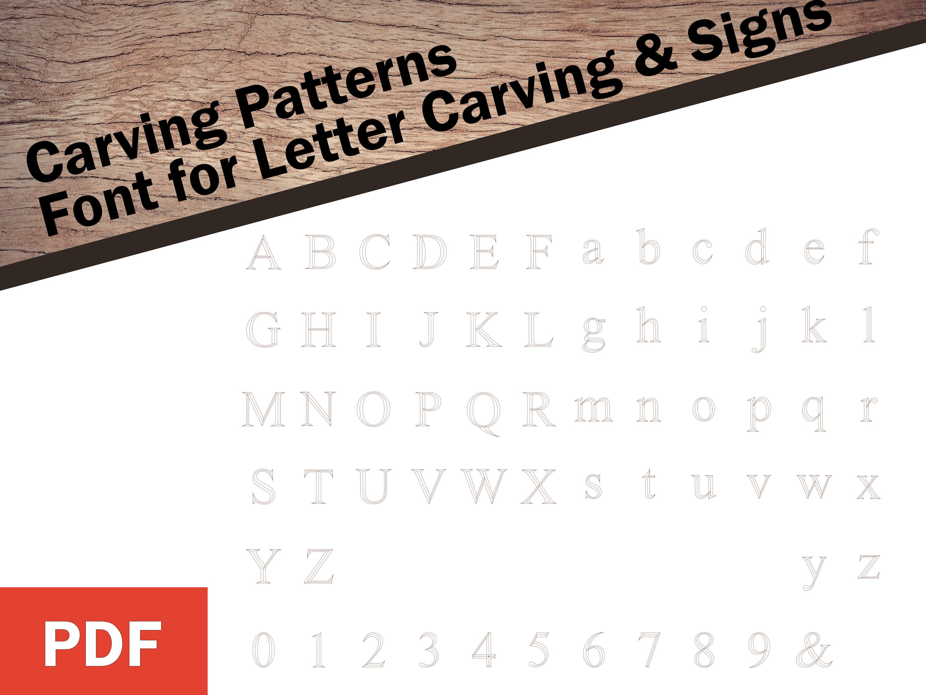 Detailed Letter Carving Font for Signs (63 Characters) - Etsy