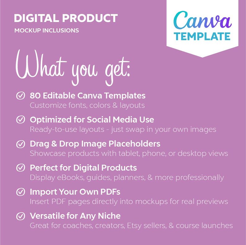 Editable Social Media Digital Product Mockups | Canva Templates ...