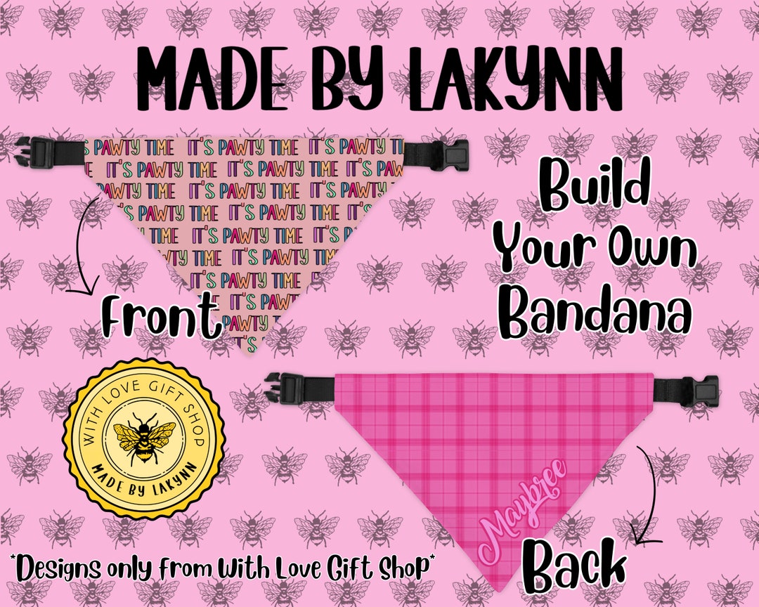 Build Your Own Bandana | Design Your Own Bandana | Pet Bandana | Custom ...