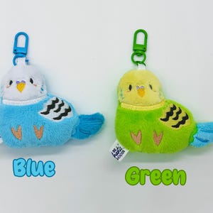 Parakeet Budgie Plush Keychain - Etsy