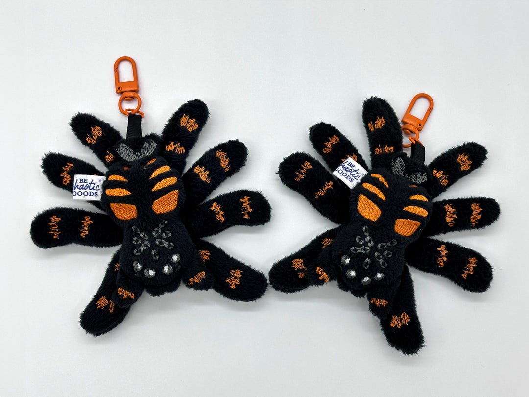 Tarantula Spider Plush Keychain - Etsy