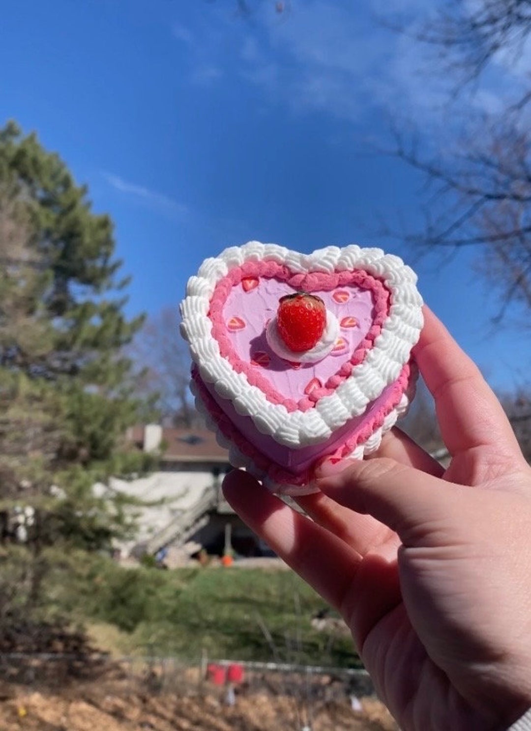 Mini Strawberry Cake Box - Etsy