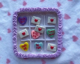 Pancake Waffle Tic Tac Toe Board Clay Tic Tac Toe Game Small Size - Etsy