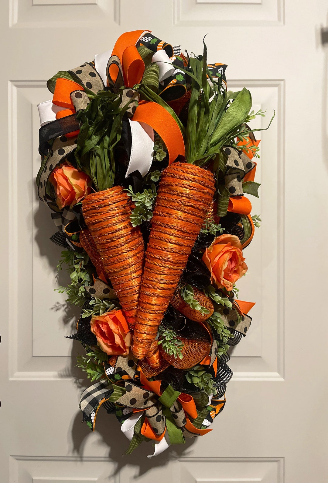 Easter Carrot Swag, Easter Swag,easter Decor Carrots,easter Wreath Swag ...