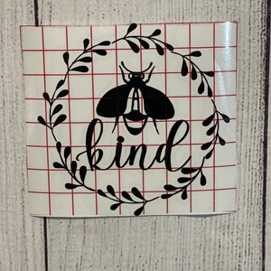 Bee Kind Decal, Vinyl Decal, Car Decal, Decal With A Bee, Wreath Decal ...