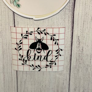 Bee Kind Decal, Vinyl Decal, Car Decal, Decal With A Bee, Wreath Decal ...