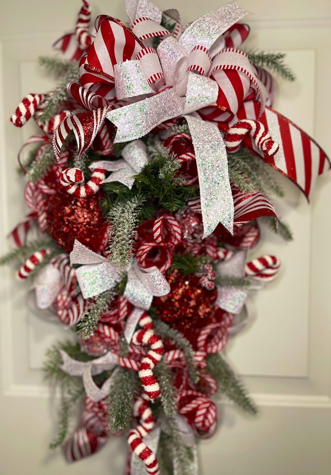 Christmas Candy Swag, Xmas Candy Cane Swag, Christmas Candy Cane Swag ...