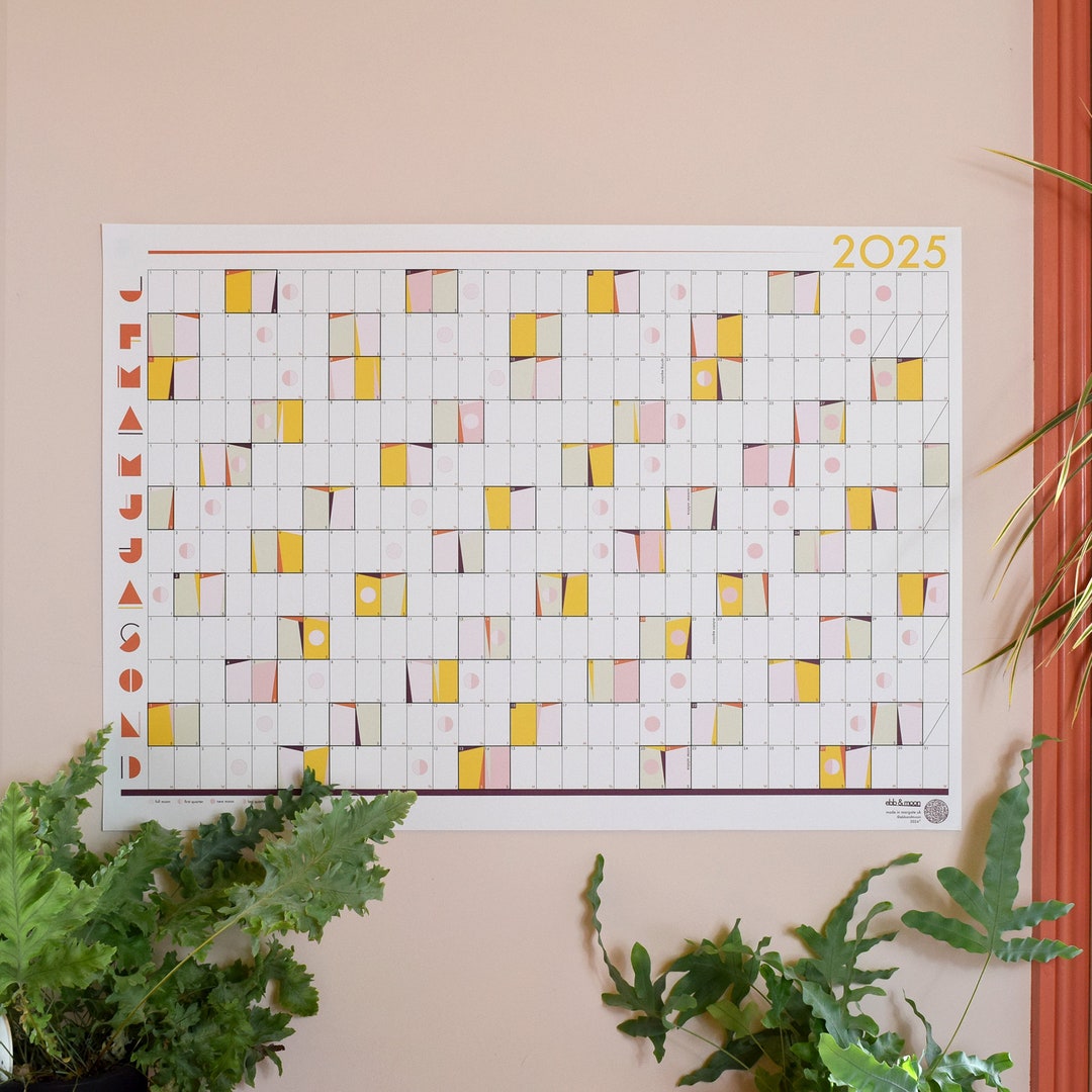 2025 Year Wall Planner A1 2025 Year Calendar Colourful Landscape A1 ...