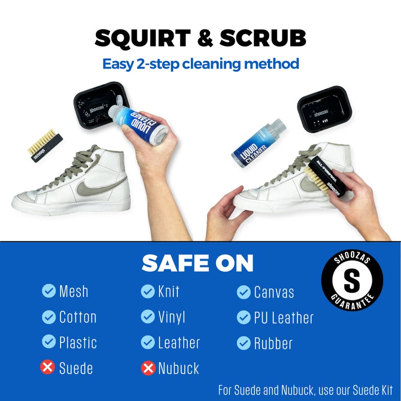 Shoozas Simple Shoe Cleaner Kit Essential Shoe Cleaning Tools, Easy ...