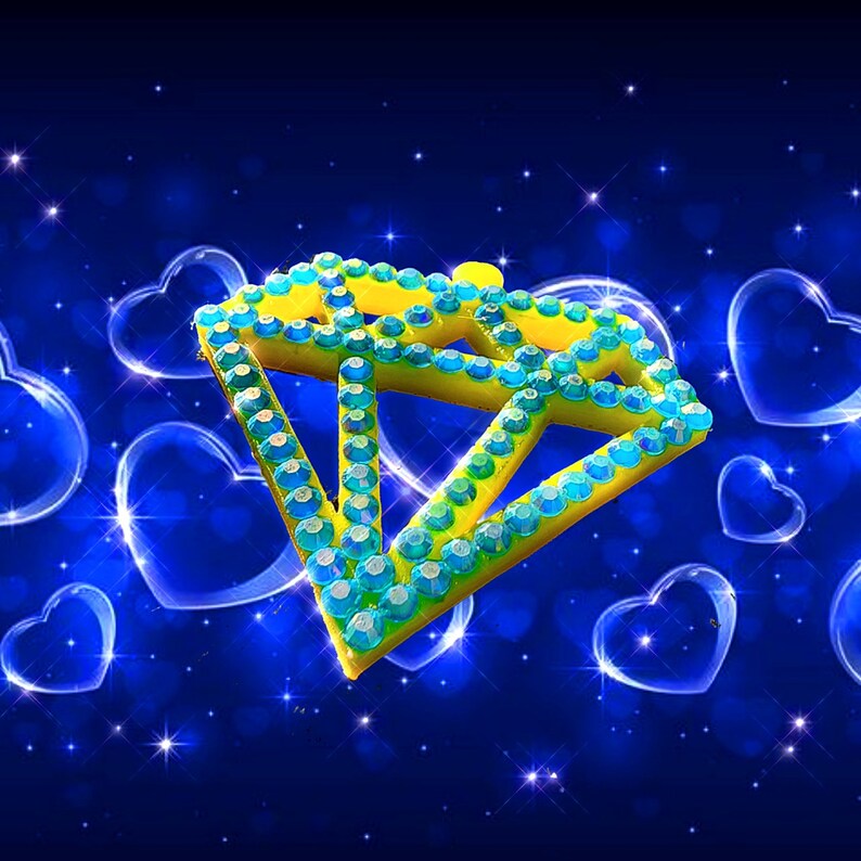 Scene Diamond Necklace Swarovski Crystal Diamond - Etsy