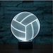 Volleyball 3D Lamp, LED Night Lamp, Table Lamp Changing Colors Desk ...