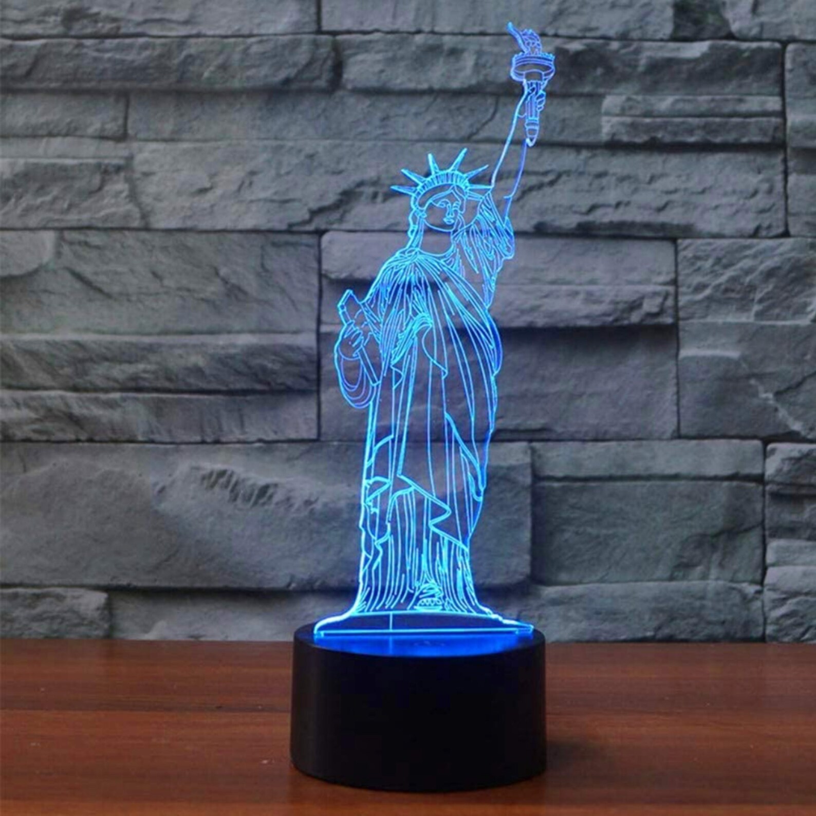 Statue of Liberty LED Table Lamp, LED Night Lamp, Changing Colors Desk ...