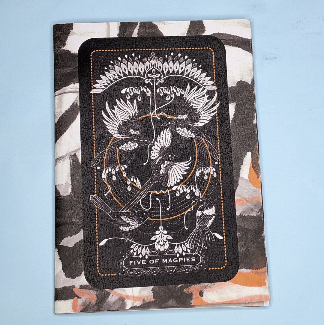 Five of Magpies Zine + Custom Tarot Cards . Perzine Vintage Vibes Handmade - Etsy