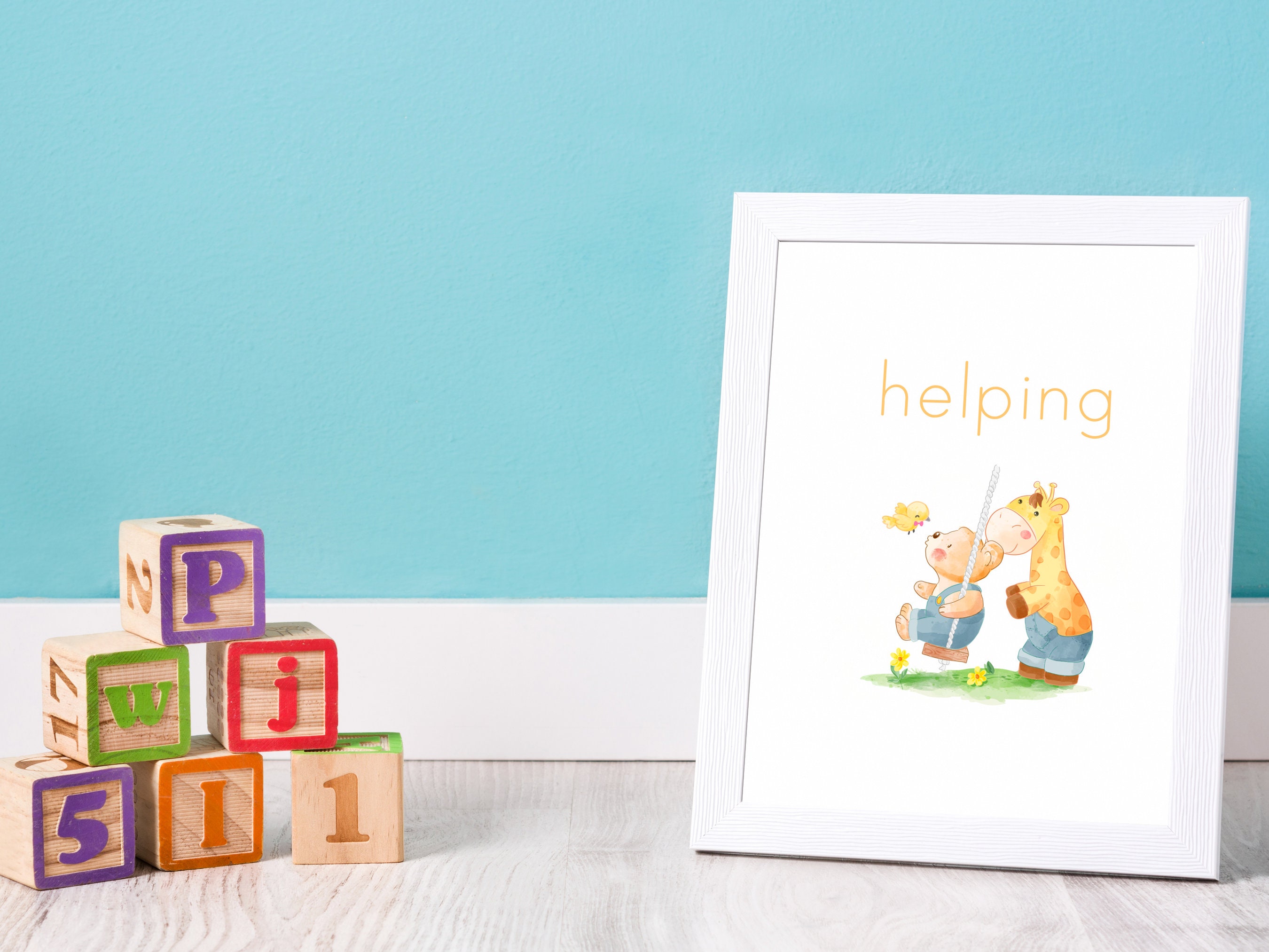 Helping Definition Printable Wall Art - Simple Visual Dictionary ...