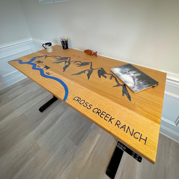 Epoxy Office Desk - Etsy