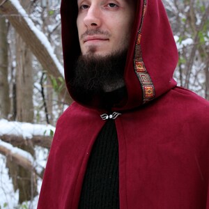 Long Red Half Circle Cloak - Etsy