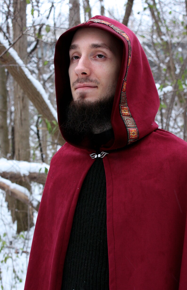 Long Red Half Circle Cloak - Etsy