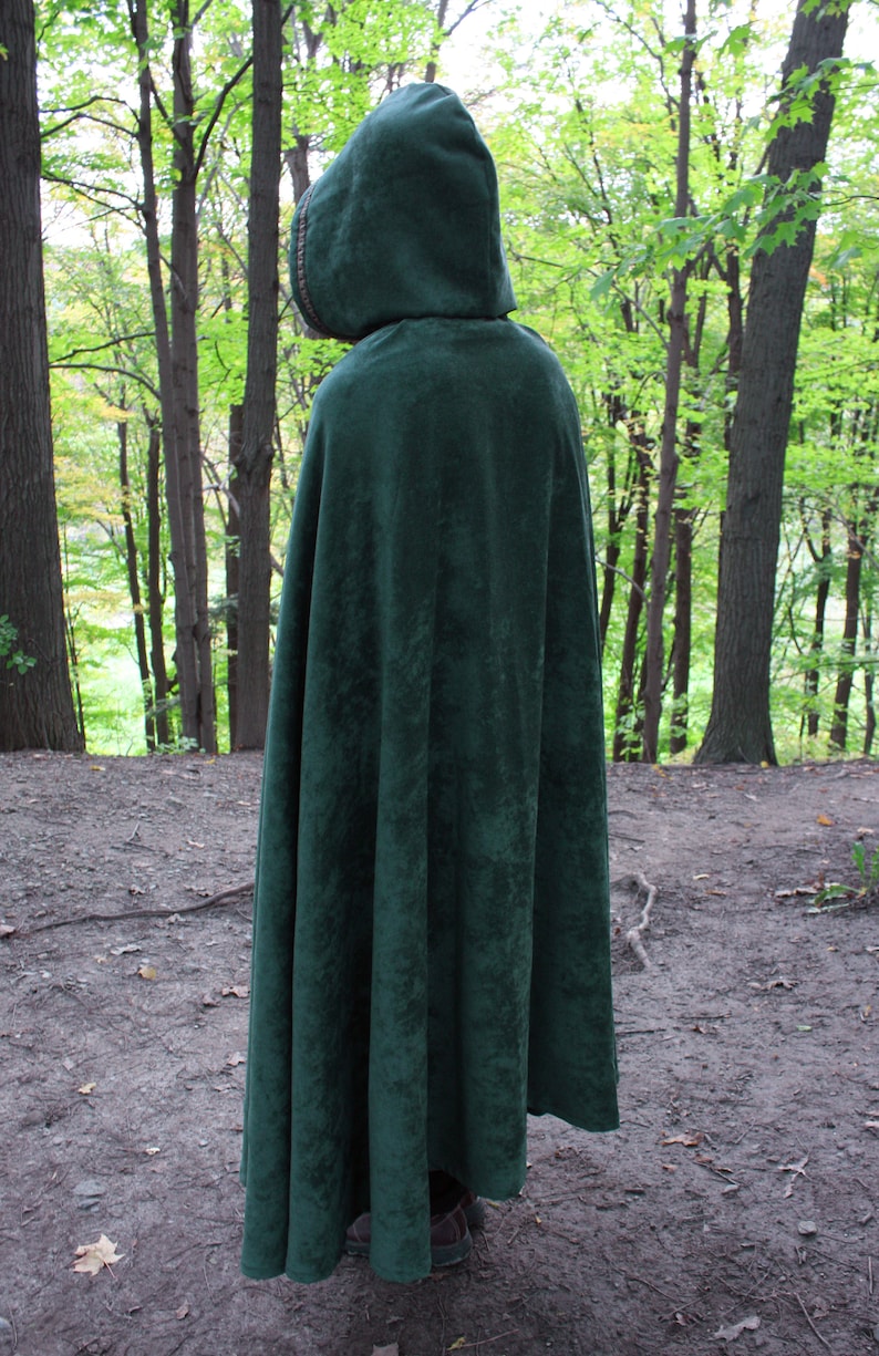 Earth Green Half Circle Cloak- Brown Lining - Etsy