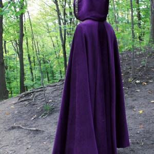 Long Purple 3/4 Circle Cloak- Silver Lining - Etsy