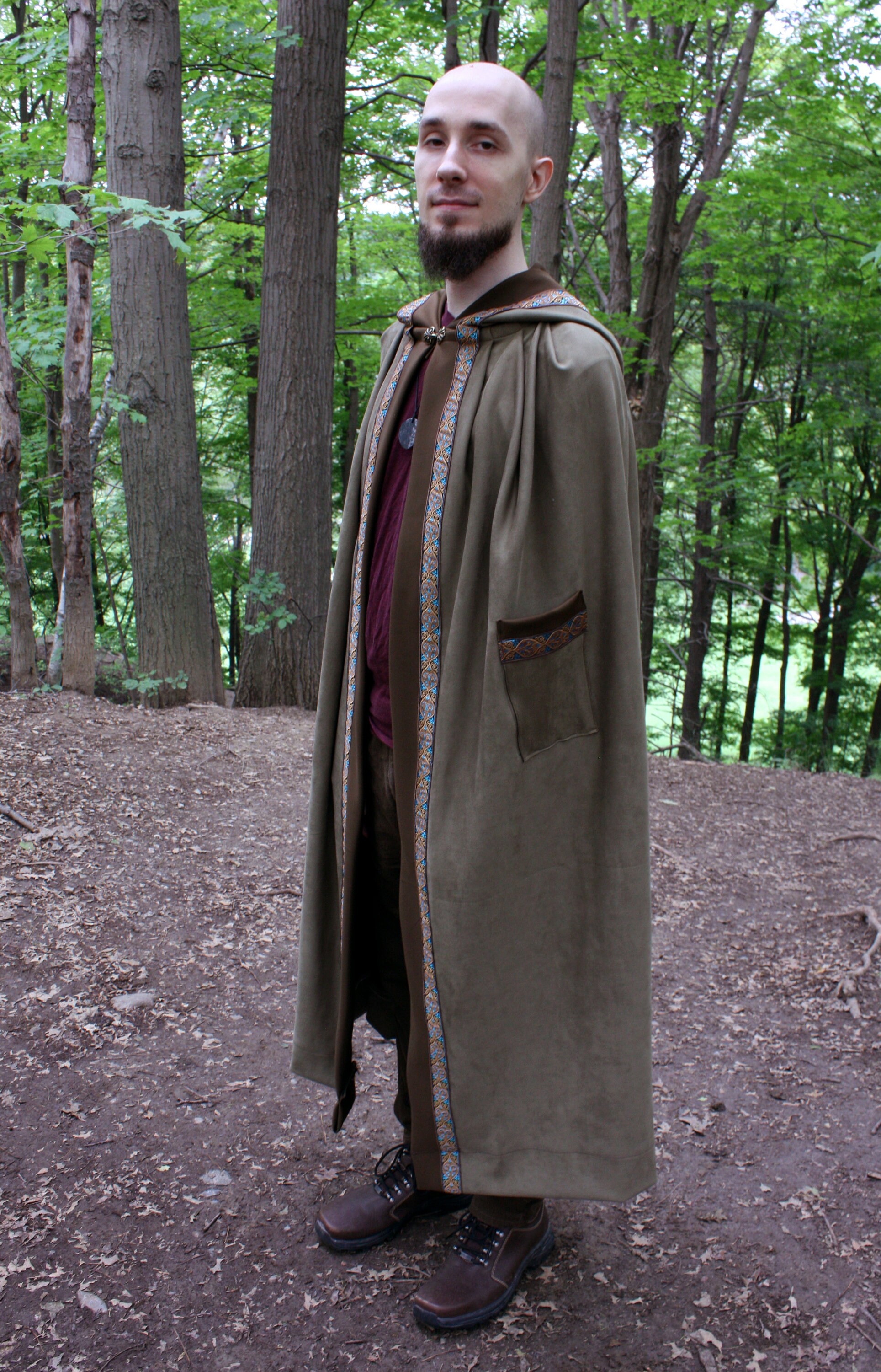 Long Brown Suede Cloak - Etsy