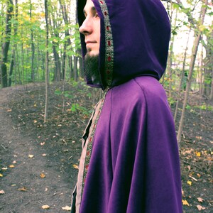 Long Purple 3/4 Circle Cloak- Silver Lining - Etsy