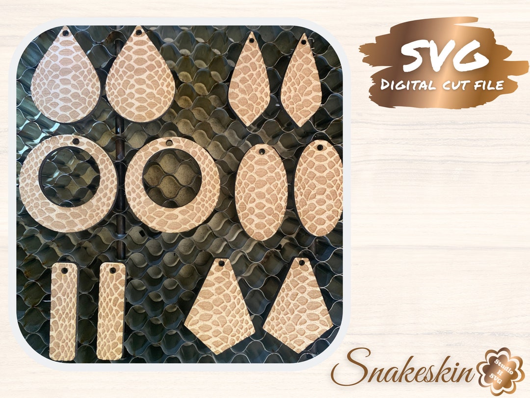 Snake Print Earring Cut File, Snakeskin Earring Svg, Animal Print Svg ...