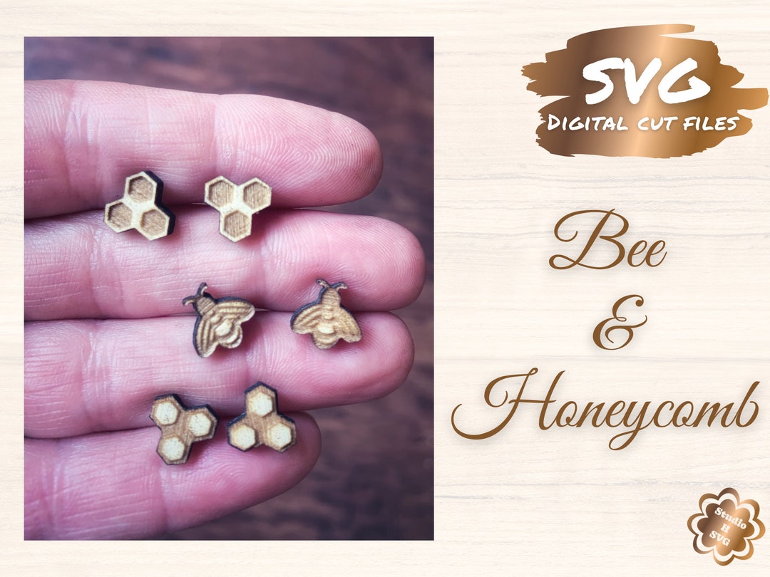 Honeycomb Svg, Bee Cut File, Svg Files for Laser, Earring Laser File ...