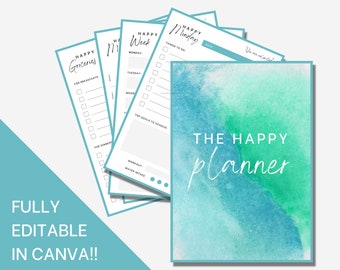 Digital Planner Template for Indesign Blue DIY Digital - Etsy