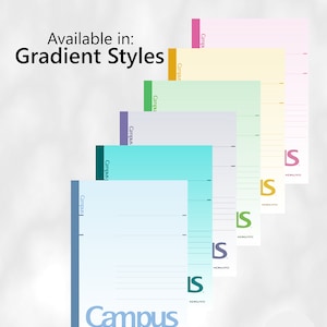Kokuyo Campus Digital Notebook Style Template - Etsy