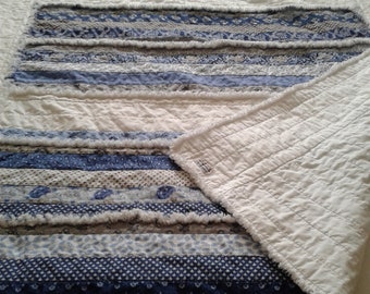 Blue and Gray Quilt - Etsy