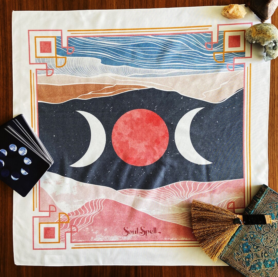 ALTAR CLOTH Tarot Reading Decor Shrine Journal Meditation Bandana Scarf ...