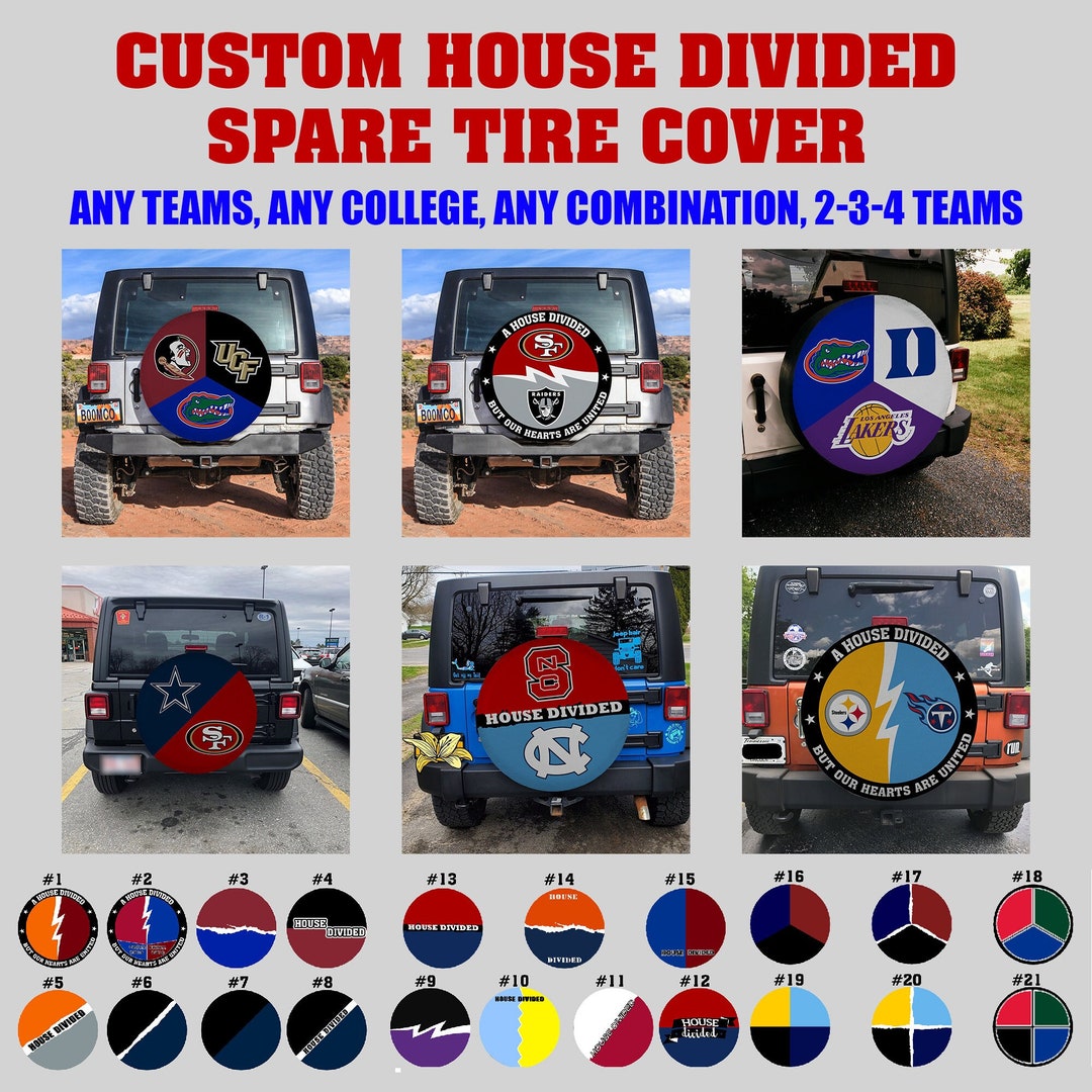 Personalized House Divided Spare Tire Cover, Design Your Own House ...