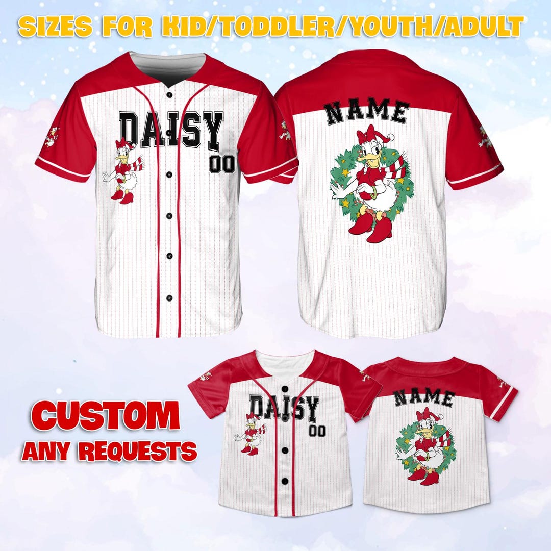Mickey and Friends Daisy Baseball Jersey, Daisy Kids Birthday Jersey ...
