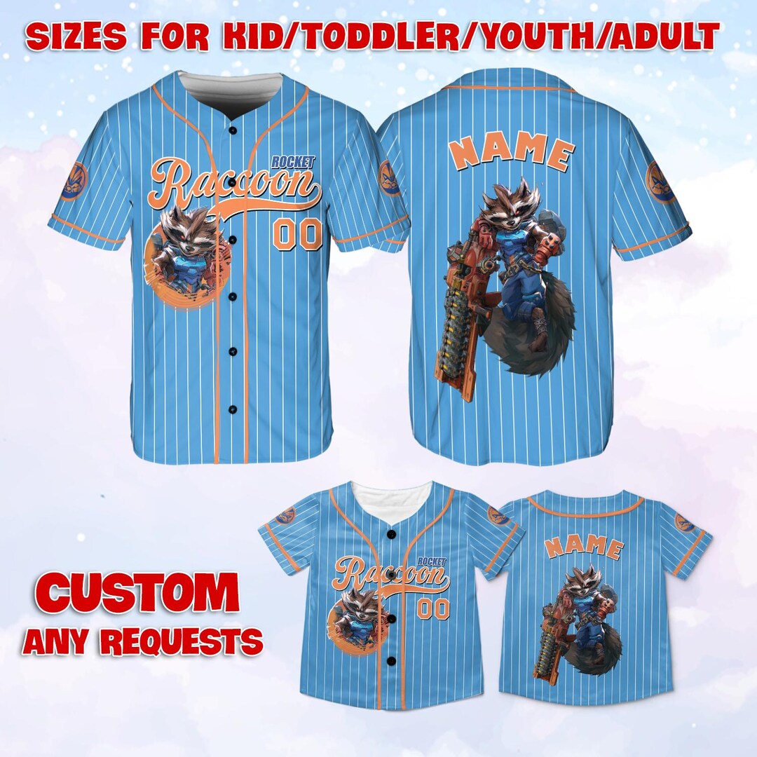 Marvel Rivals Rocket Racoon Baseball Jersey, Marvel Game Characters ...