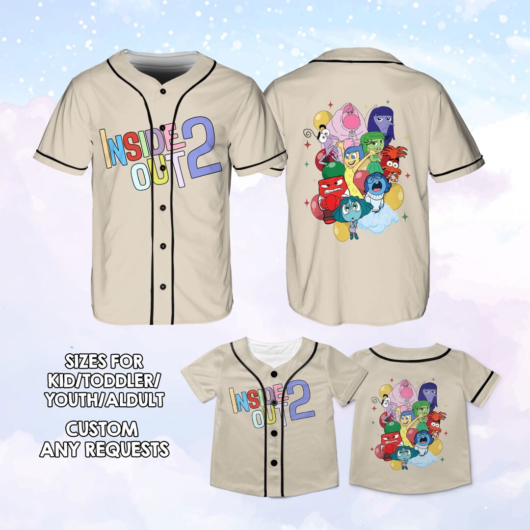 Inside Out Baseball Jersey, Inside Out Lover Baseball Jersey, Disney ...