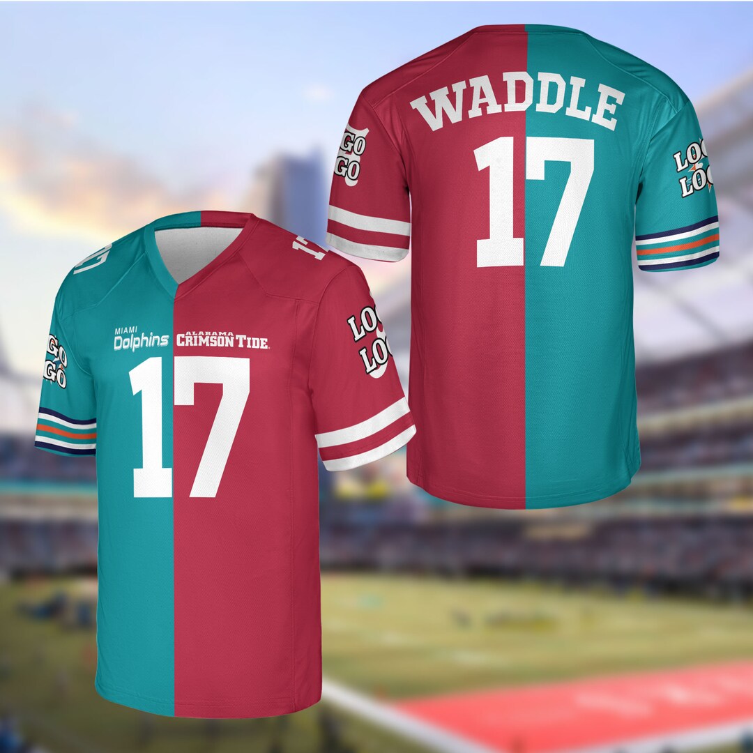 Waddle Split Football Jersey, Jaylen Two Football Team Jersey, Football ...