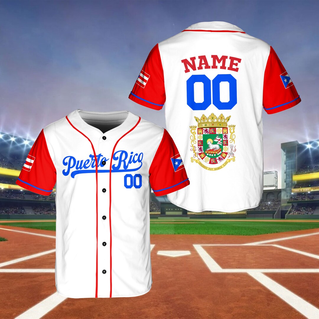 Personalized Puerto Rico Baseball Jersey, Puerto Rico Baseball Shirt ...