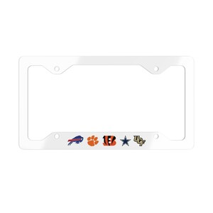 Customized House Divided License Plate Frame, Hockey Team Car License ...